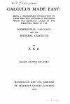 calculus made easy pdf download: search on Z-Library