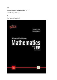 Advanced Problems in Mathematics For Jee (Main & Advanced) (Black book maths) | Vikas Gupta and ...