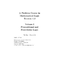 A problem course in mathematical logic : is a freeware mathematics text | Stefan Bilaniuk ...