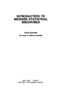 Introduction to Modern Statistical Mechanics | David Chandler ...