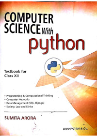 Computer Science with Python for Class-XI (CBSE) By Sumita Arora ...