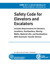 ASME A17.1-2019 Safety Code for Elevators and Escalators - Includes ...
