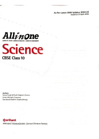 Science Arihant All In One CBSE Class 10 | Sonal Singh, Ruchi Kapoor ...