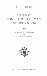 An Essay Concerning Human Understanding | John Locke | download on Z-Library