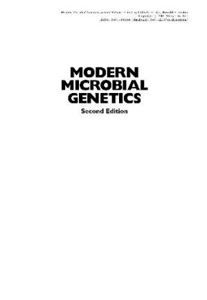Modern Microbial Genetics Volume 3 - Anna’s Archive