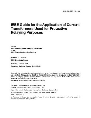 IEEE Std C37.110-1996 : IEEE Guide for the Application of Current Transformers Used for ...