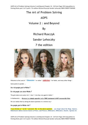 AOPS Art of Problem Solving Volume 2 and Beyond Chapter 14 - 26 from ...