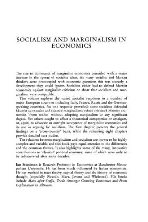 Socialism and Marginalism in Economics 1870 - 1930 - Anna’s Archive