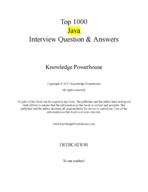 Top 1000 Java Interview Questions: Includes Spring, Hibernate ...