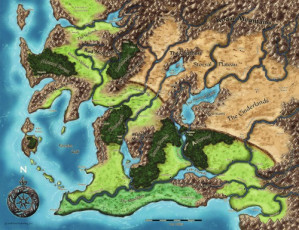 Pathfinder Chronicles: Curse of the Crimson Throne: Map of Varisia ...