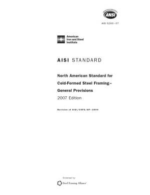 AISI Standard - North American Standard for Cold-Formed Steel Framing ...