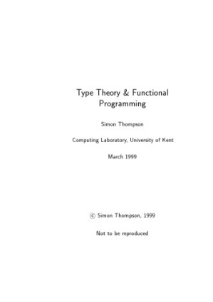 Type Theory and Functional Programming (International Computer Science Series) - Anna’s Archive