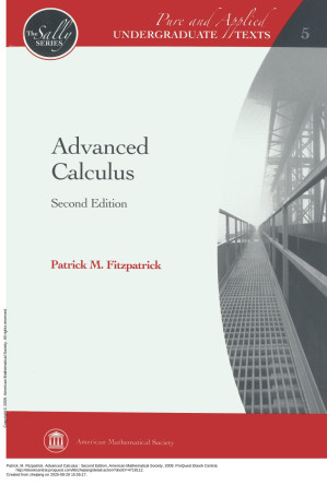 Advanced Calculus (Pure and Applied Undergraduate Texts: The Sally ...