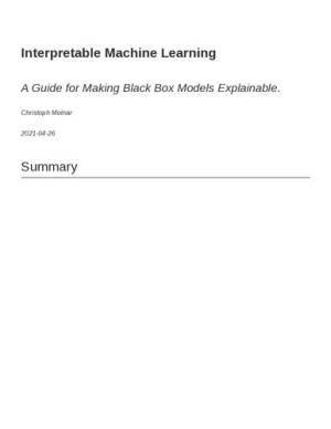 Interpretable Machine Learning | Christoph Molnar | download on Z-Library