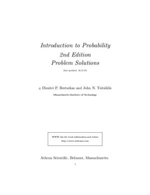 Introduction to Probability 2nd Edition Problem Solutions | Dimitri P ...