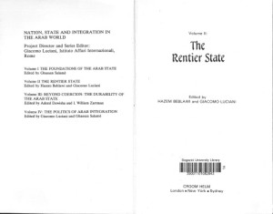 The Rentier State | Hazem Beblawi, Giacomo Luciani (eds.) | download on ...