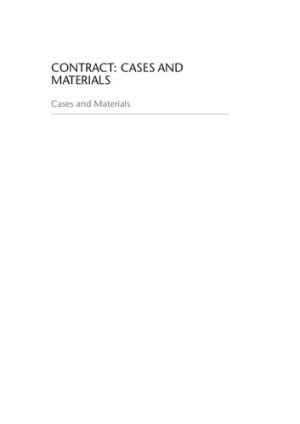 Contract : cases and materials | Andrew Robertson; Jeannie Marie Paterson; Arlen Duke | download ...