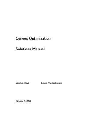 Convex Optimization, Solutions Manual | Stephen Boyd, Lieven Vandenberghe | download on Z-Library