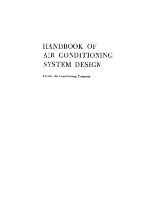 Handbook of Air Conditioning System Design | Carrier Air Conditioning ...